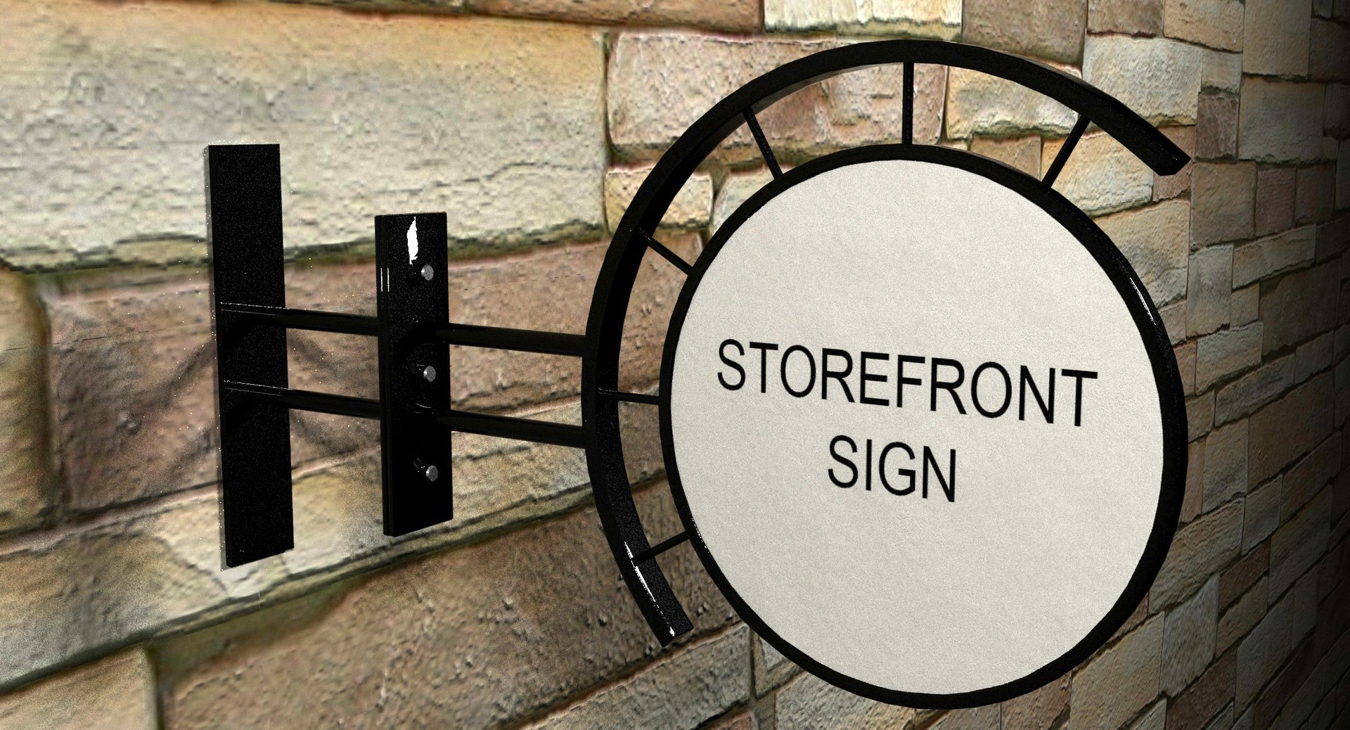 Storefront Sign 3D Model - TurboSquid 1324383
