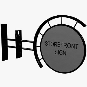 3D model storefront sign - TurboSquid 1323634