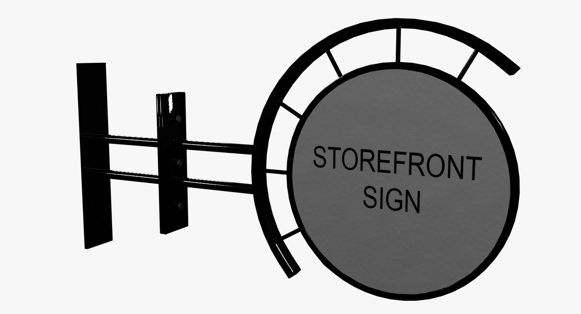 Storefront Sign 3D Model - TurboSquid 1324383