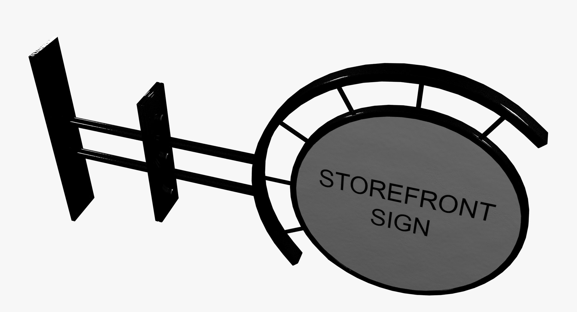 Storefront Sign 3D Model - TurboSquid 1324383