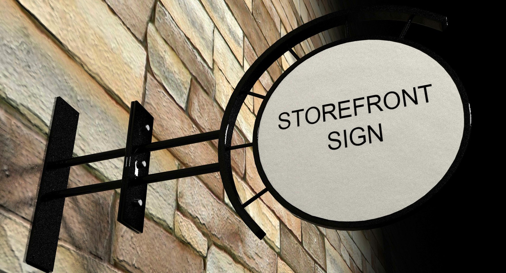 Storefront Sign 3D Model - TurboSquid 1324383