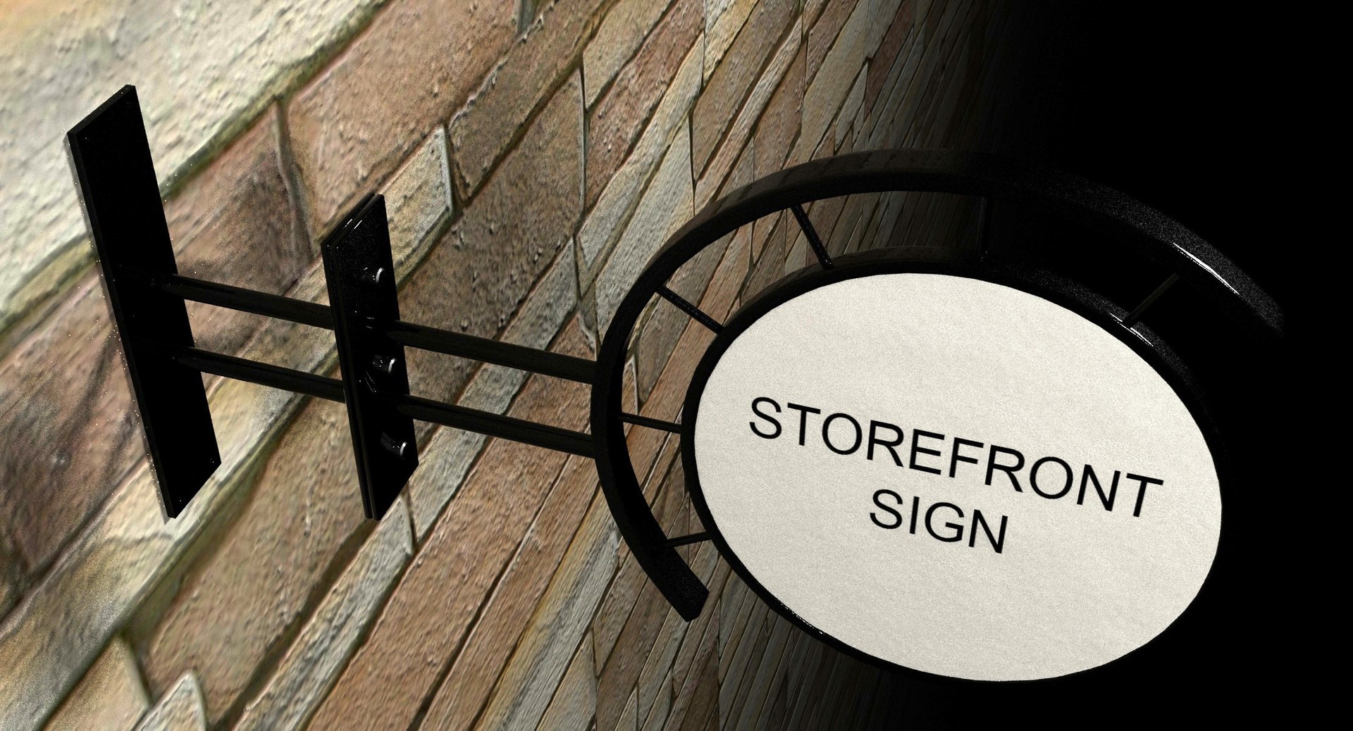 Storefront Sign 3D Model - TurboSquid 1324383