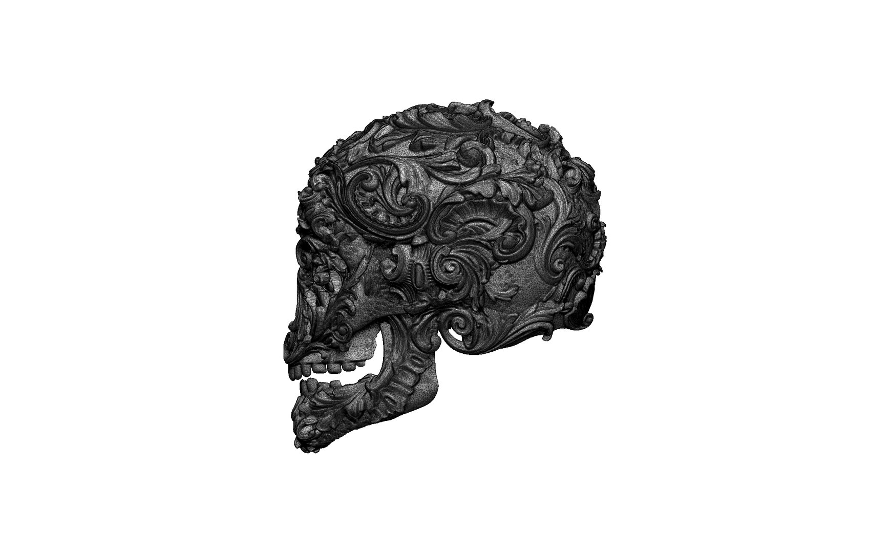 Skeleton pattern skull 3D model - TurboSquid 2151824