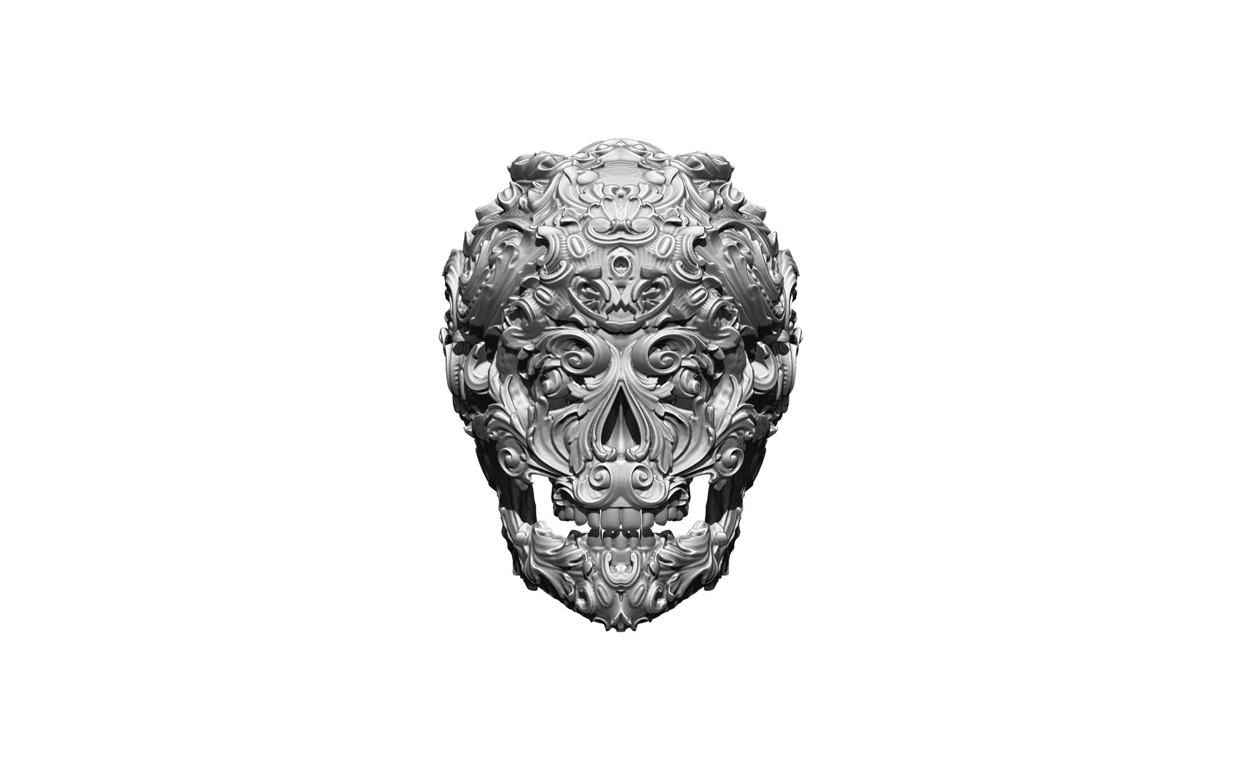 Skeleton pattern skull 3D model - TurboSquid 2151824