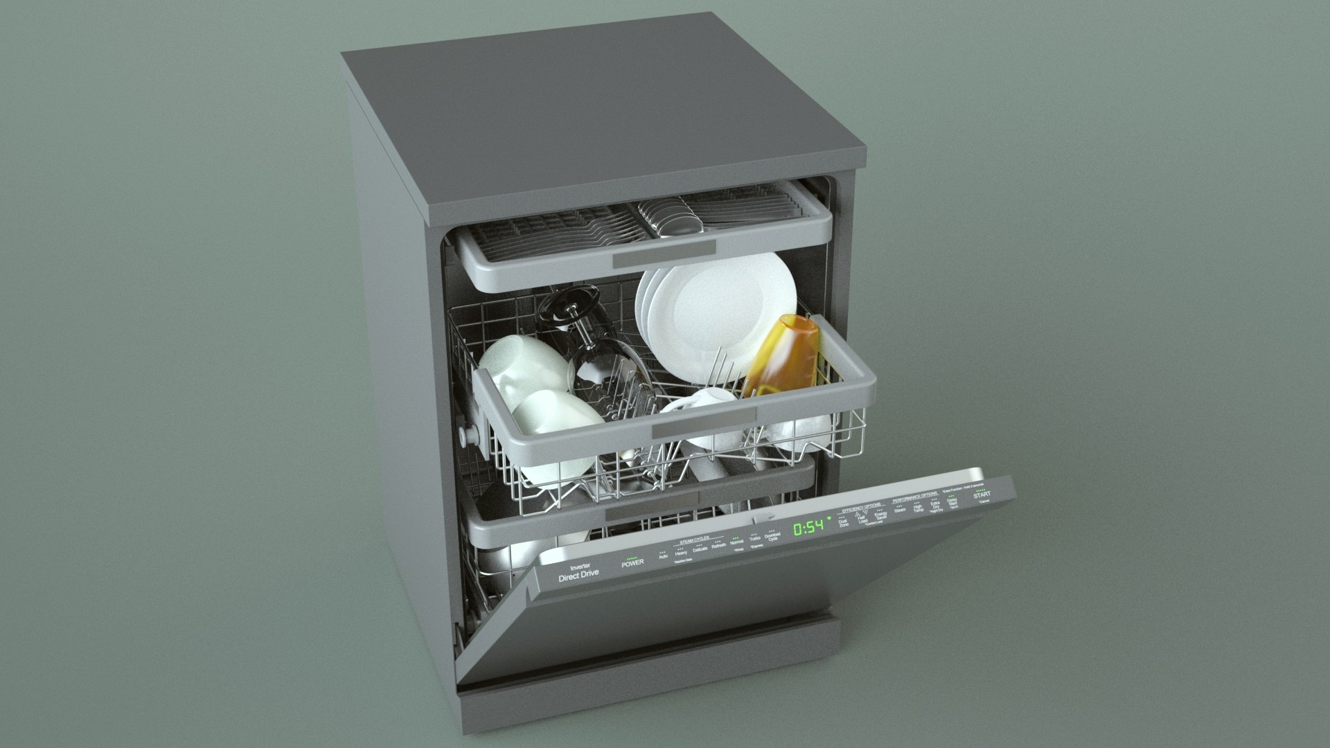 Freestanding Dishwasher 3D Model - TurboSquid 1720037