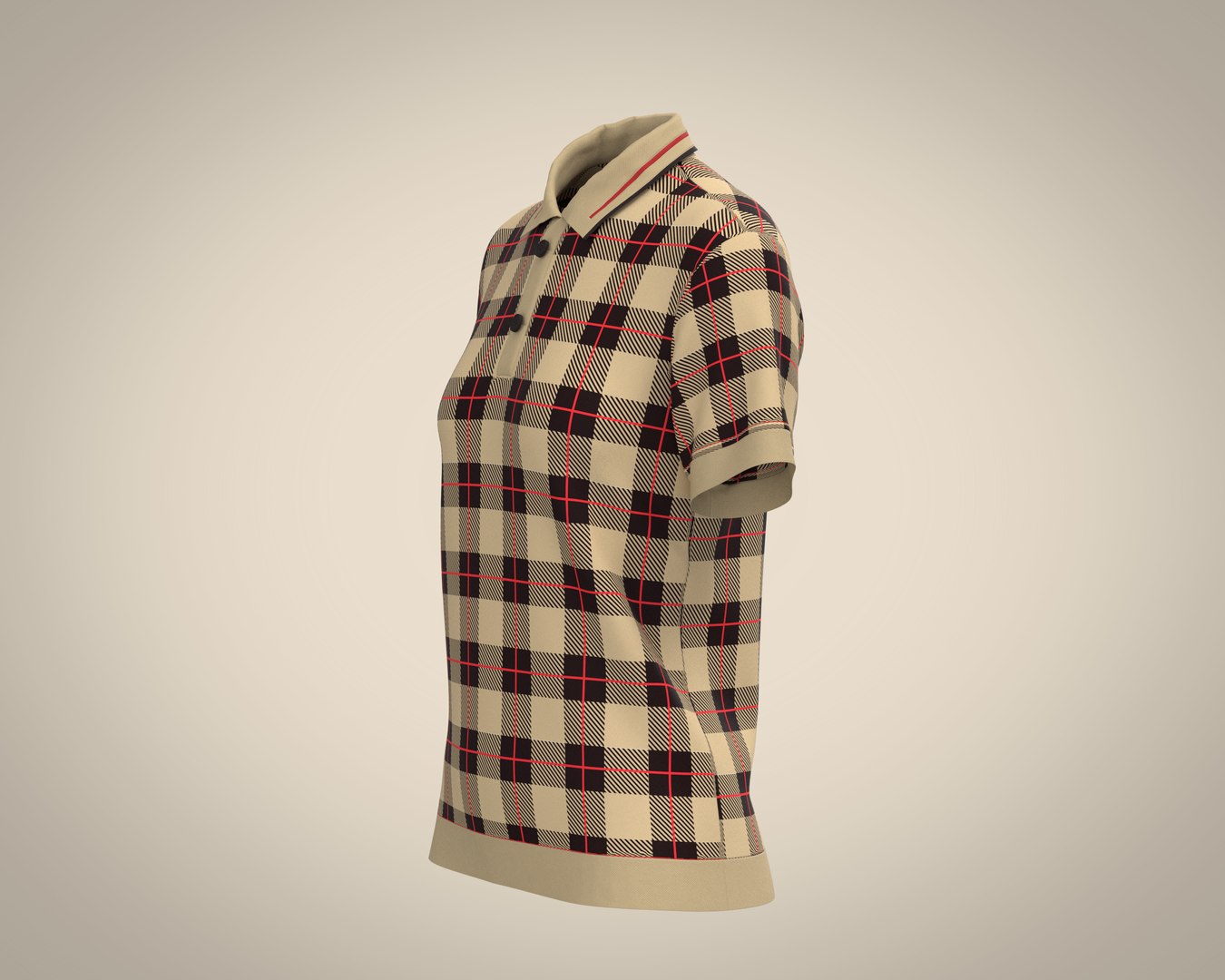 Ladies Print Polo 3D - TurboSquid 1938971