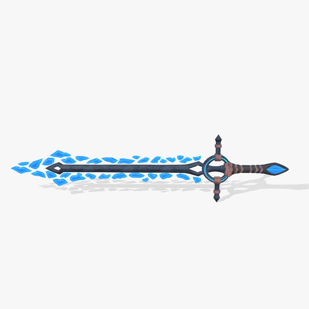 3D Broken crystal sword low-poly - TurboSquid 1791247