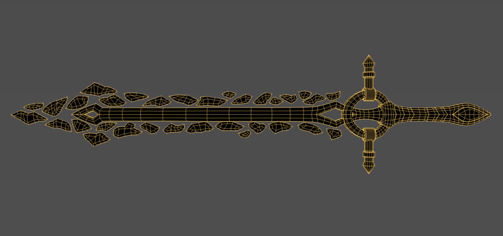 3D Broken Crystal Sword Low-poly - TurboSquid 1791247