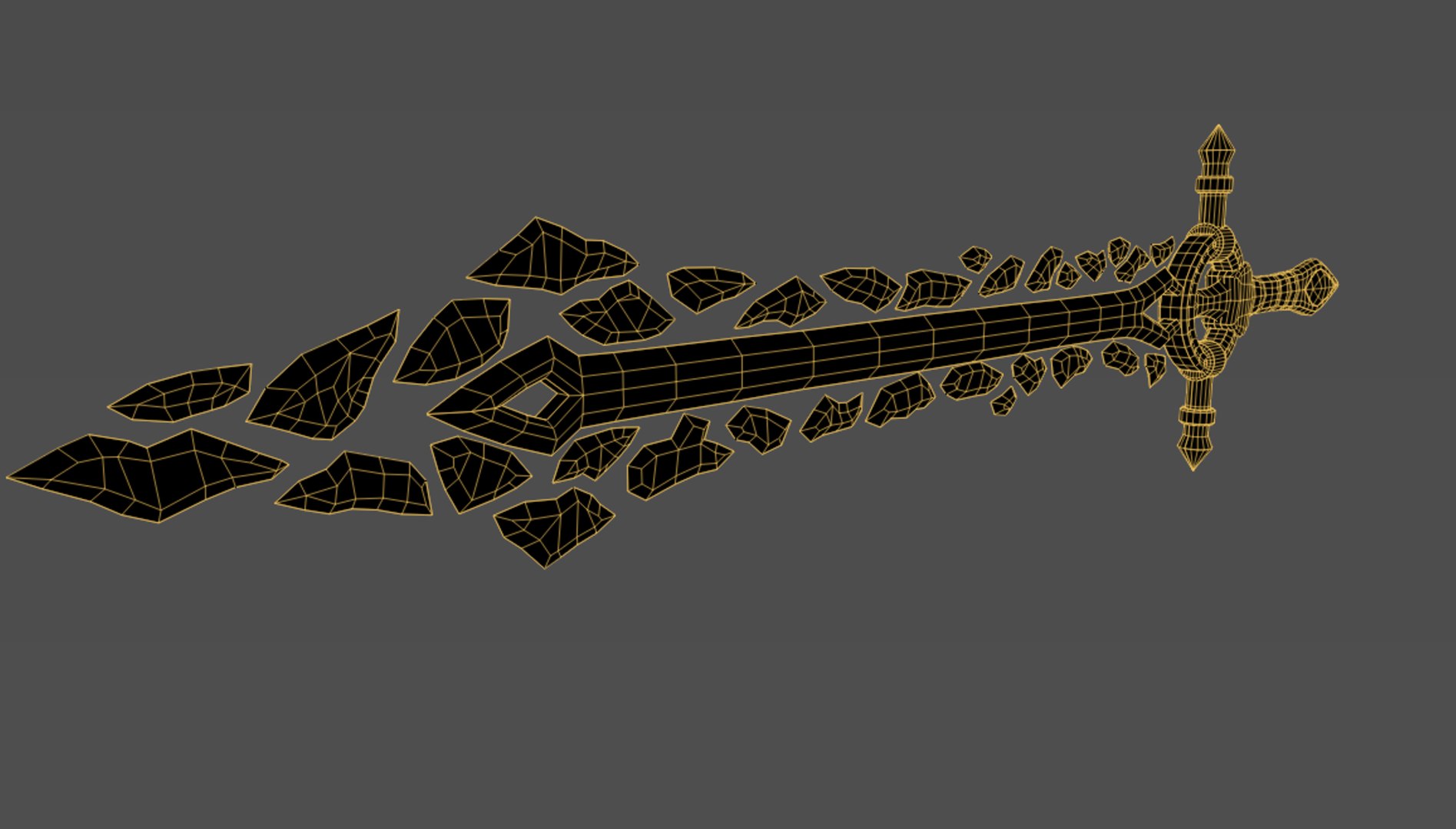 3D Broken Crystal Sword Low-poly - TurboSquid 1791247