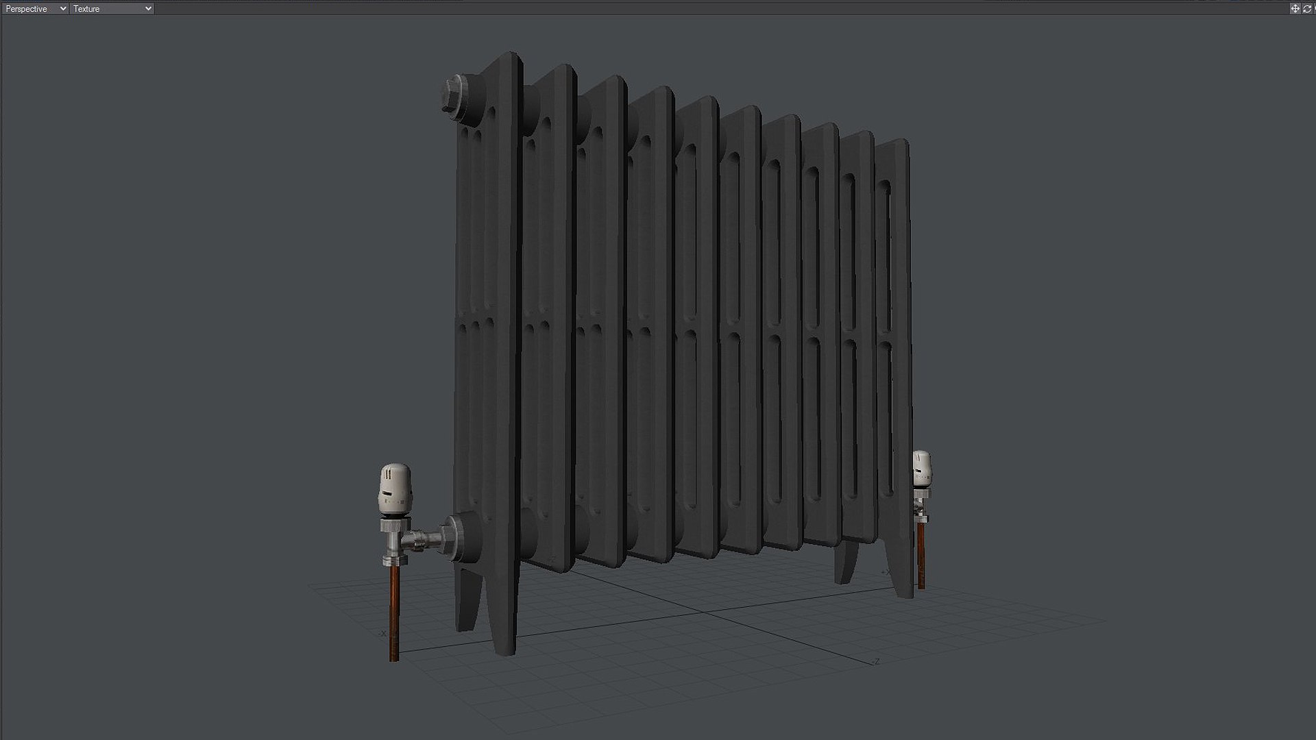 3D Cast Iron Radiator - TurboSquid 1955631