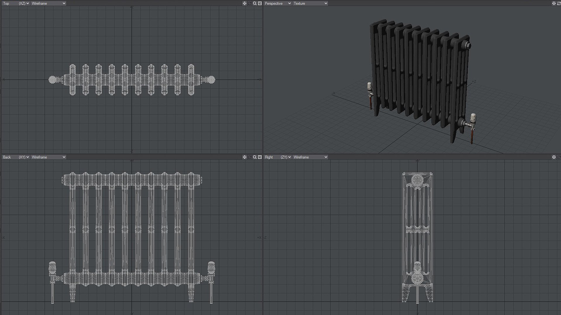 3D Cast Iron Radiator - TurboSquid 1955631