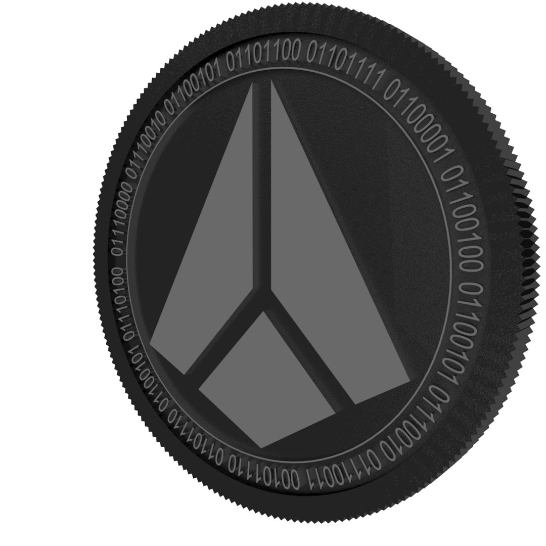 3D shard black coin - TurboSquid 1625898