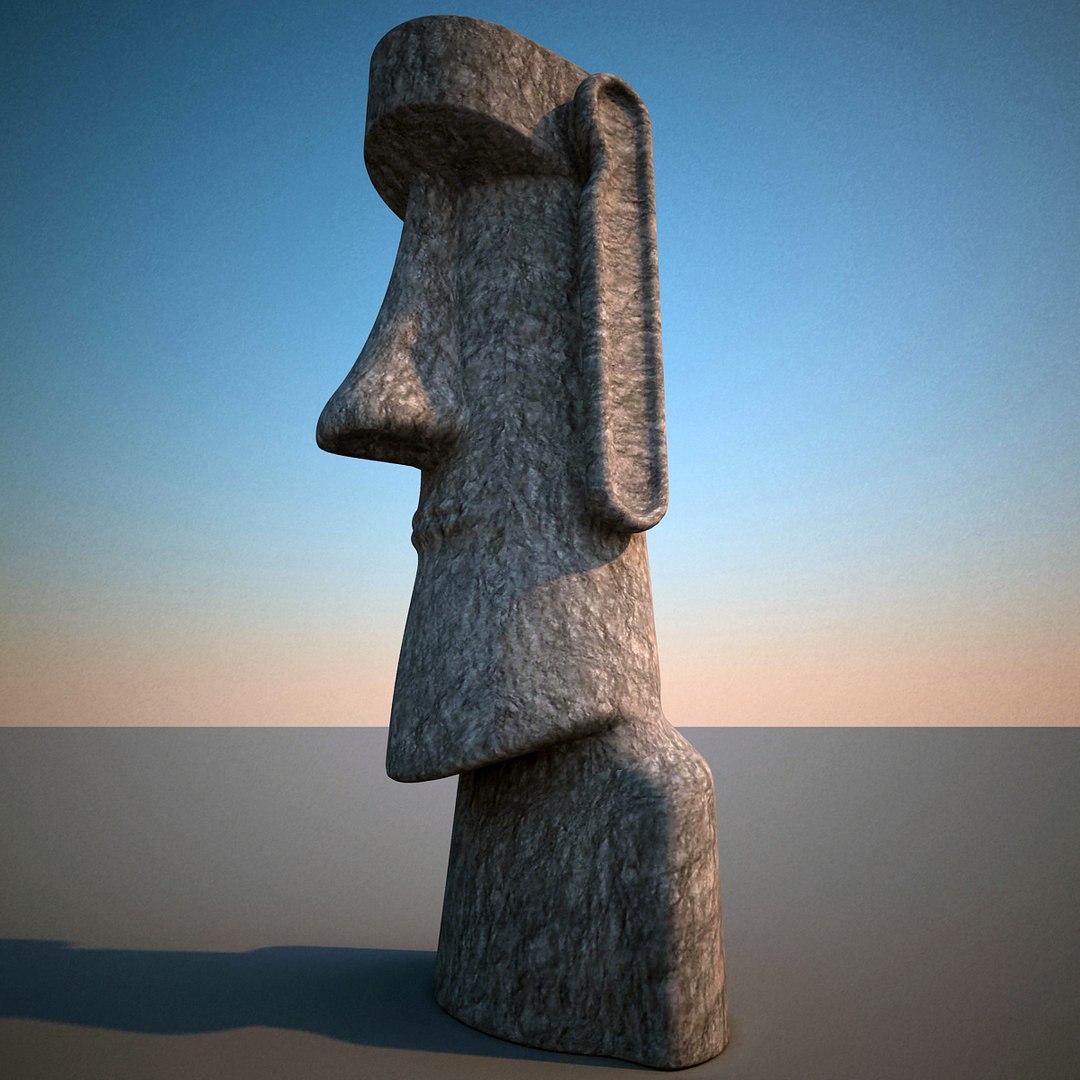 3d moai statue
