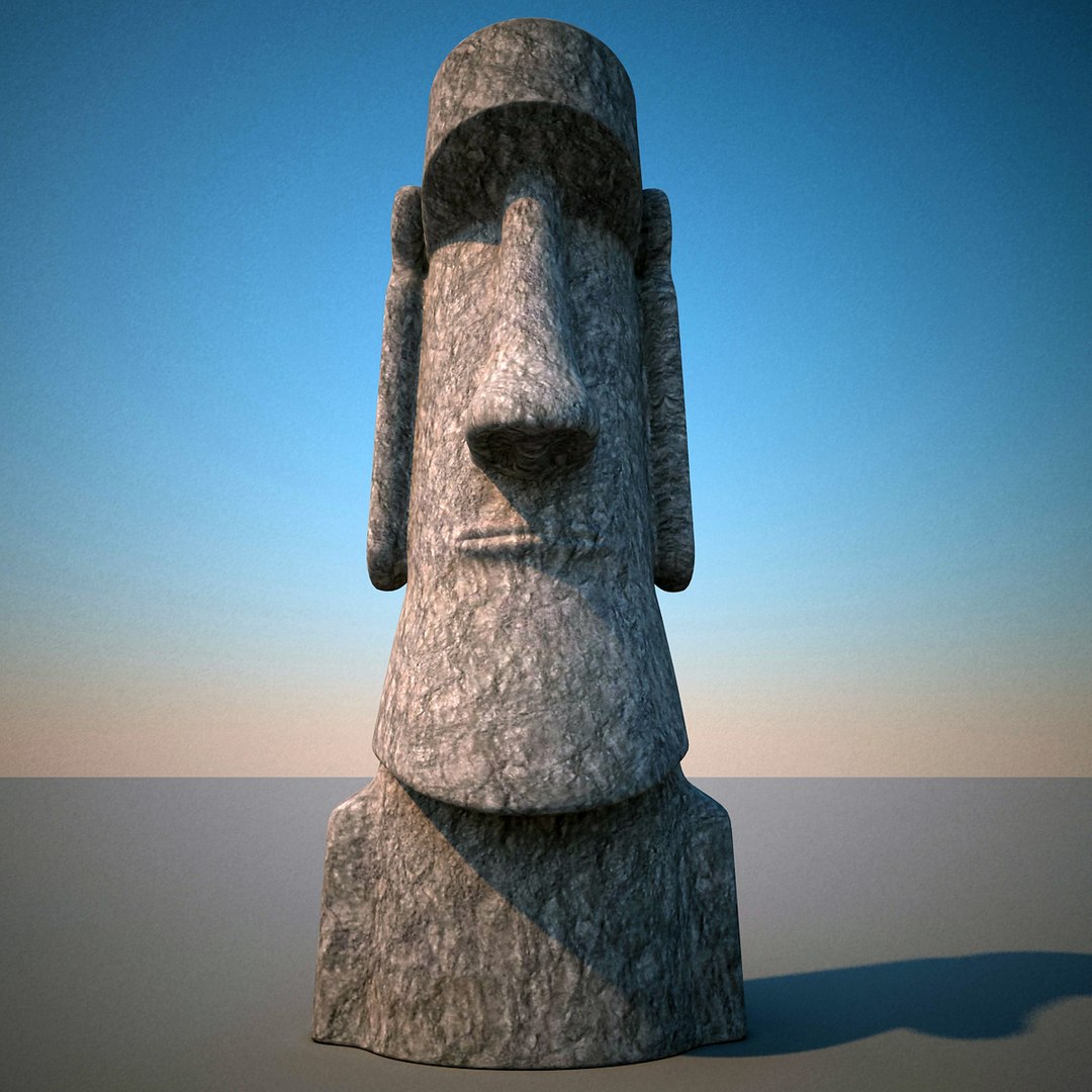 3d moai statue