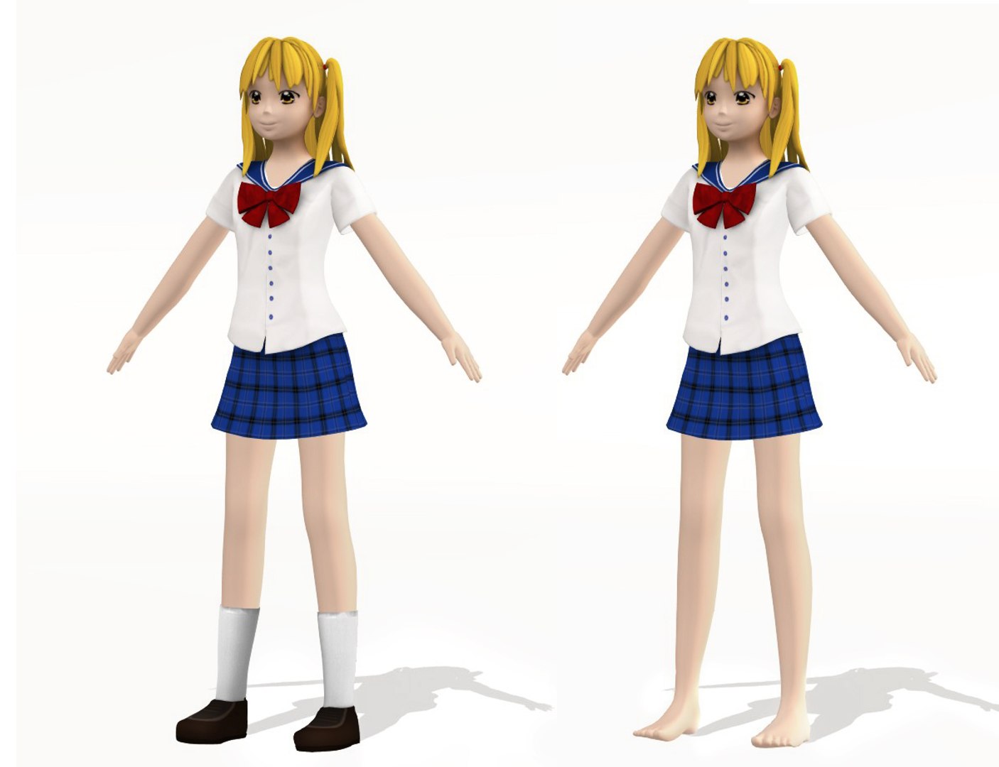 3D Animanga Rigged Anime Character Model - TurboSquid 1506457