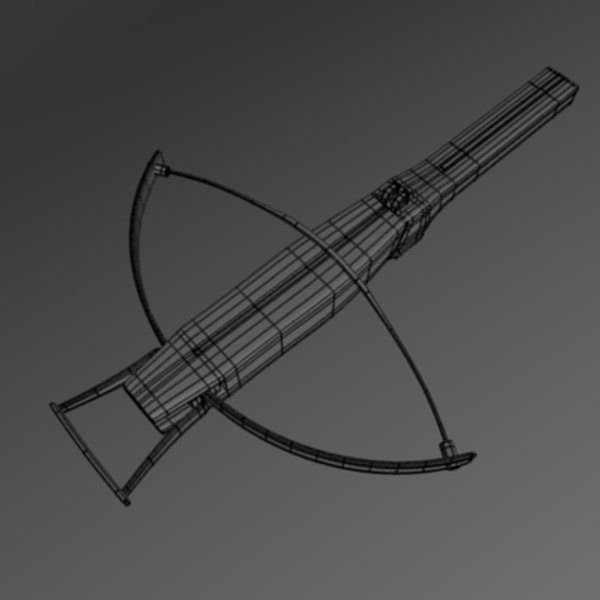 bow crossbow cross 3d obj
