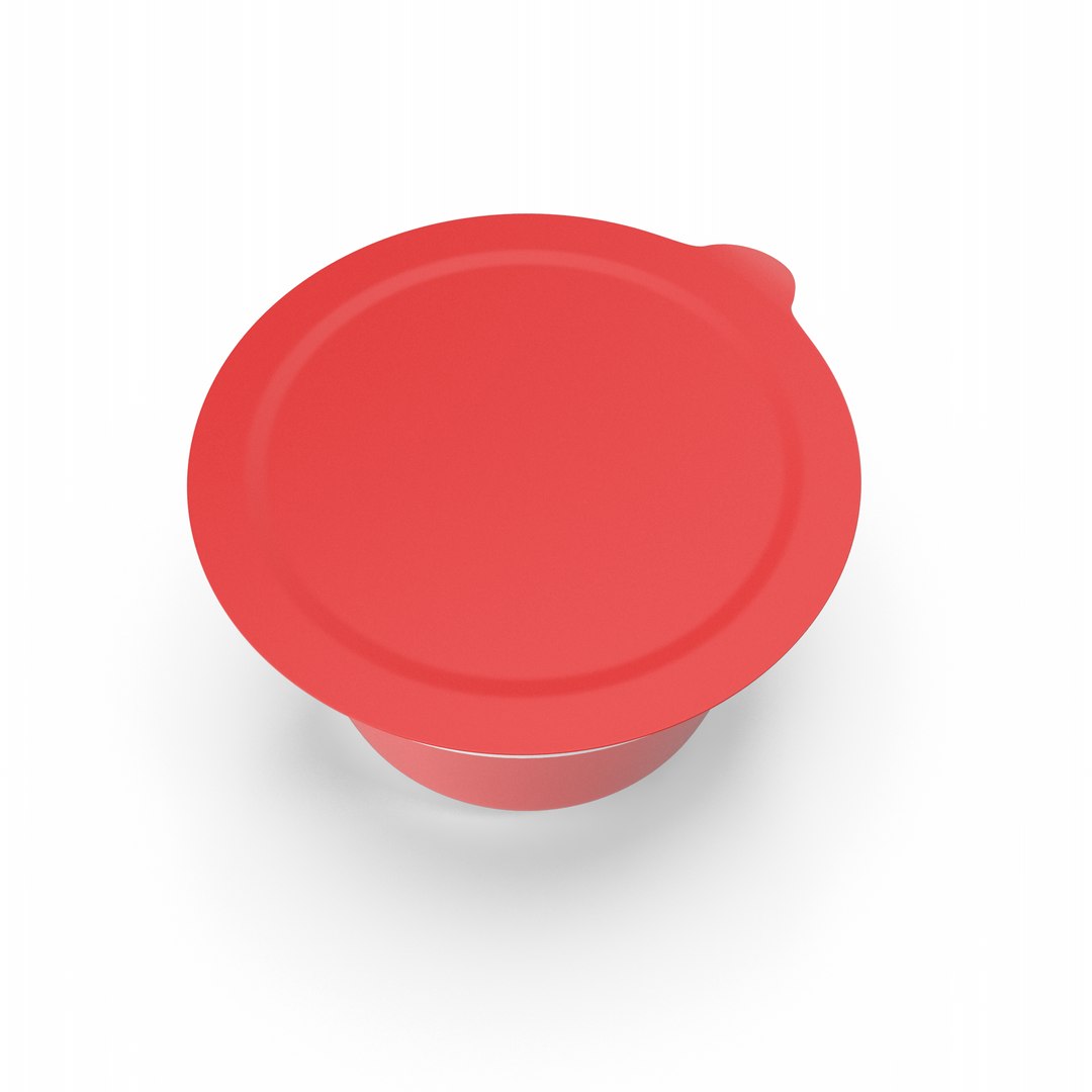 Red Yogurt Cup 3D - TurboSquid 2121692