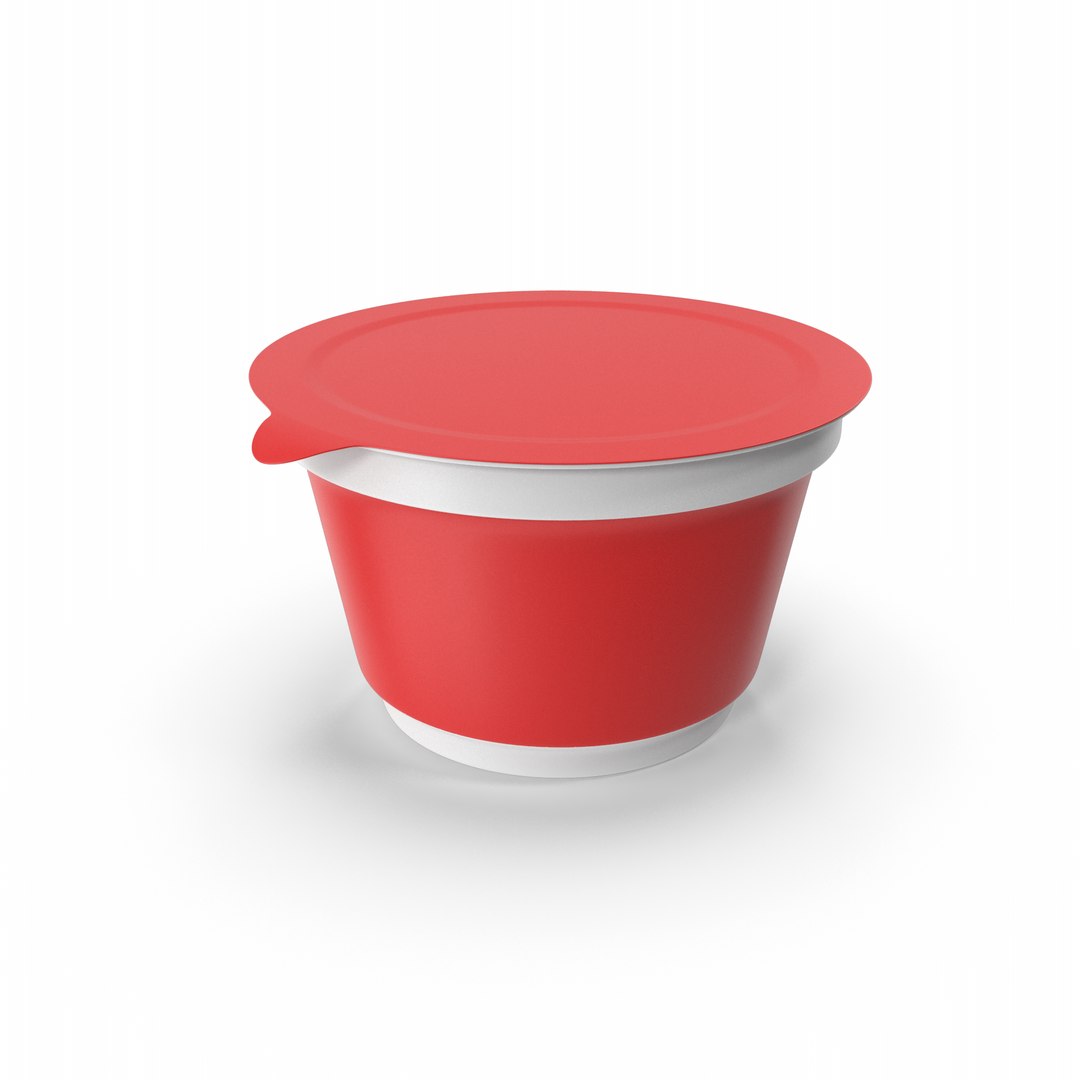 Red Yogurt Cup 3D - TurboSquid 2121692