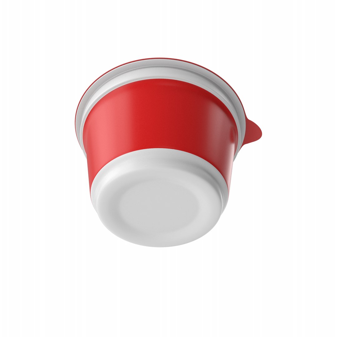 Red Yogurt Cup 3D - TurboSquid 2121692