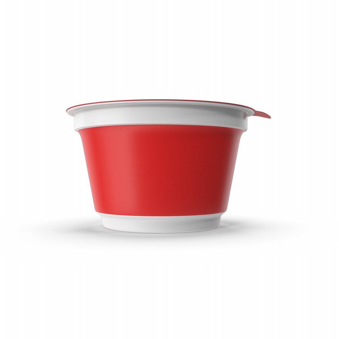 Red Yogurt Cup 3D - TurboSquid 2121692