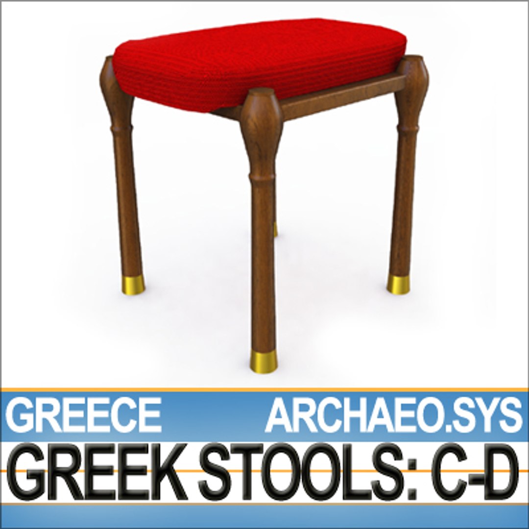 3d ancient greece stool c model