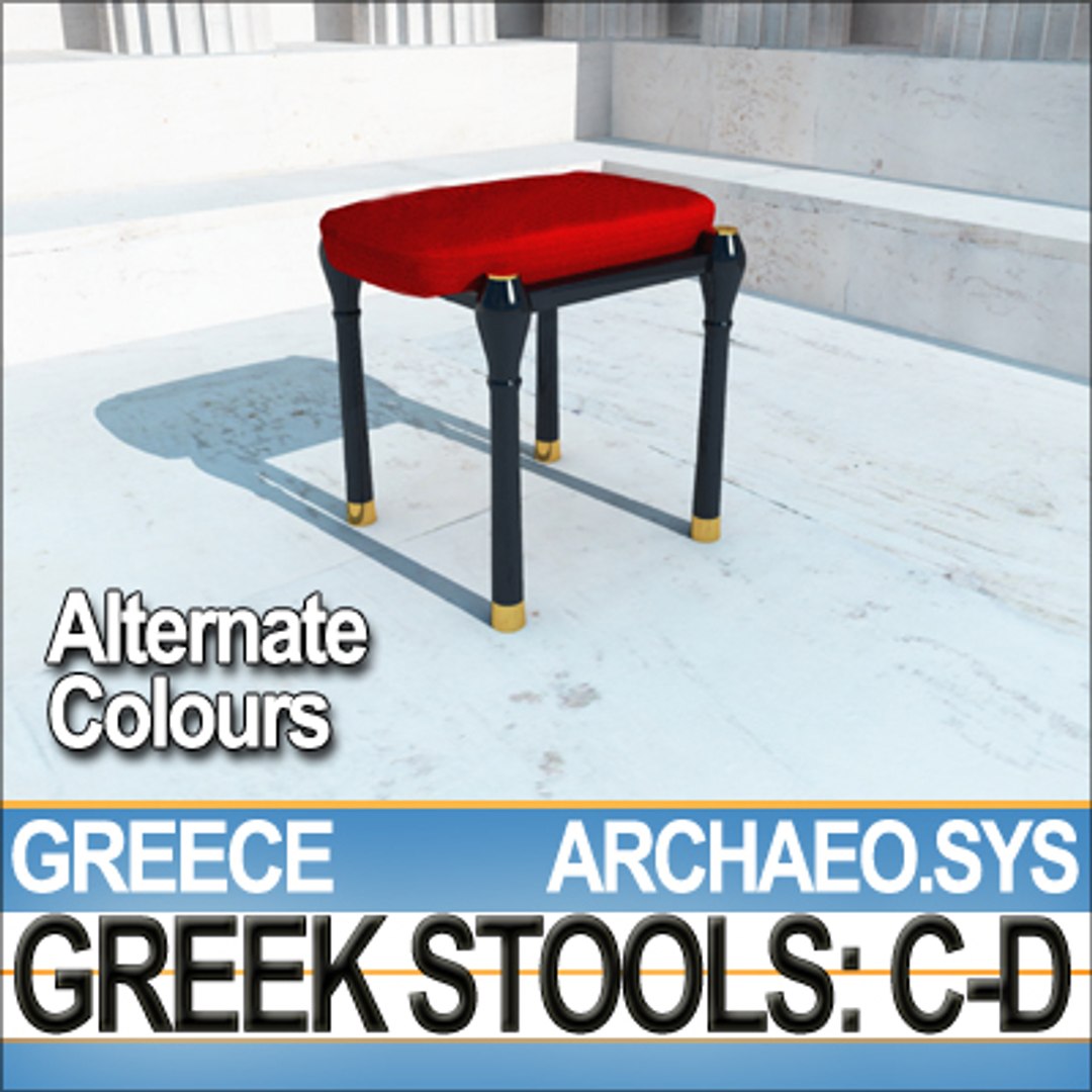 3d ancient greece stool c model