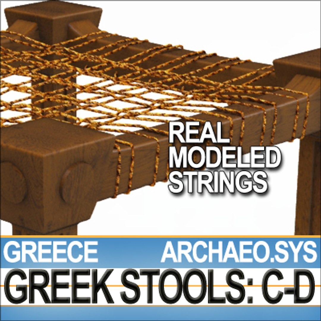 3d ancient greece stool c model