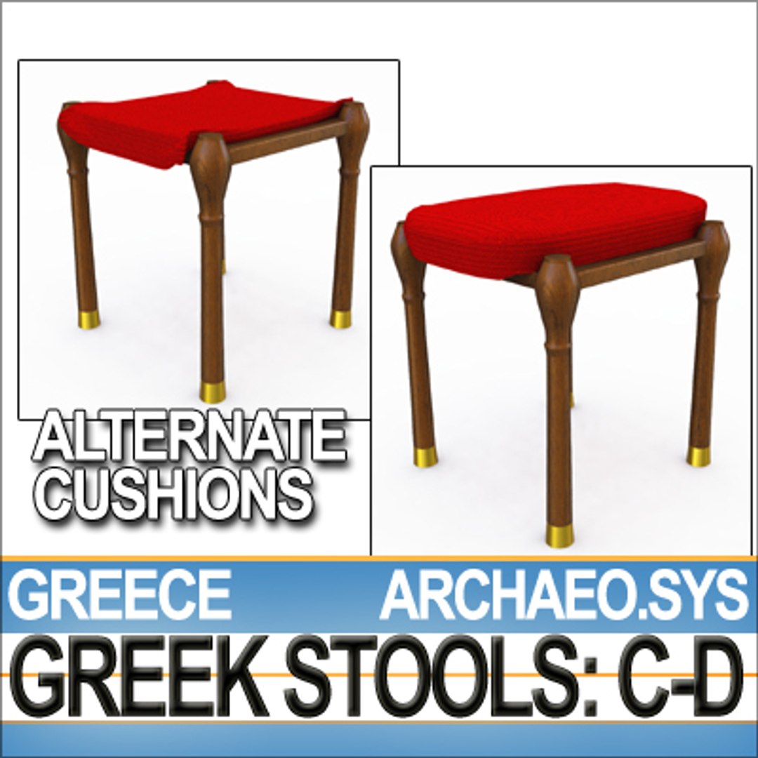 3d ancient greece stool c model