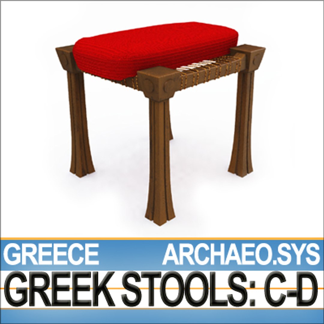 3d ancient greece stool c model