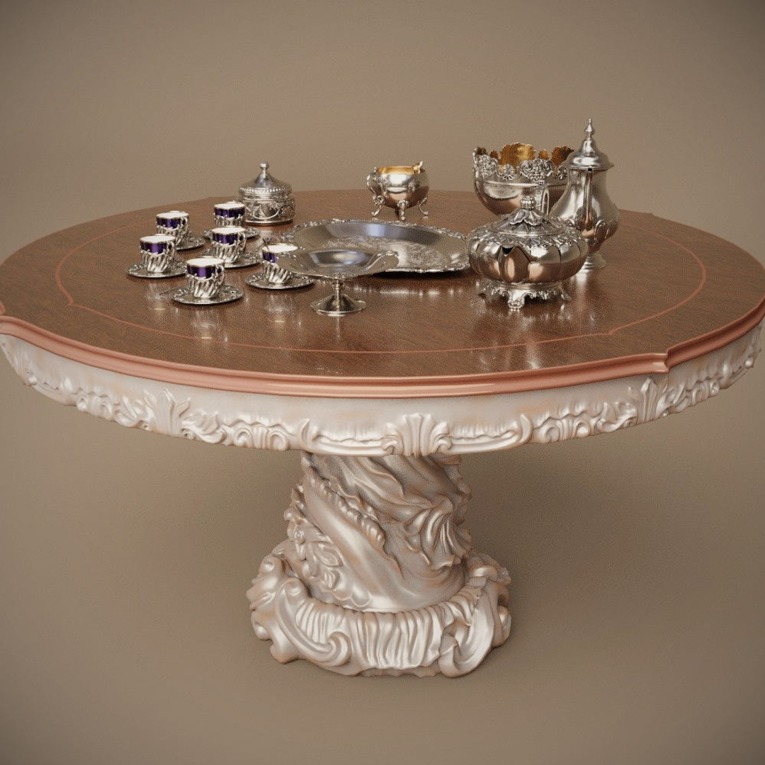 3D silver service set 9 model - TurboSquid 1358731