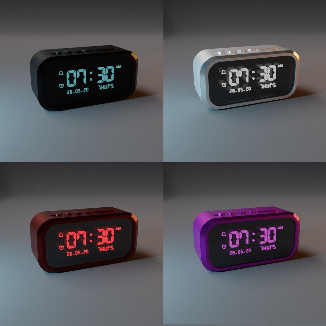 3D Digital Clock - TurboSquid 1556076