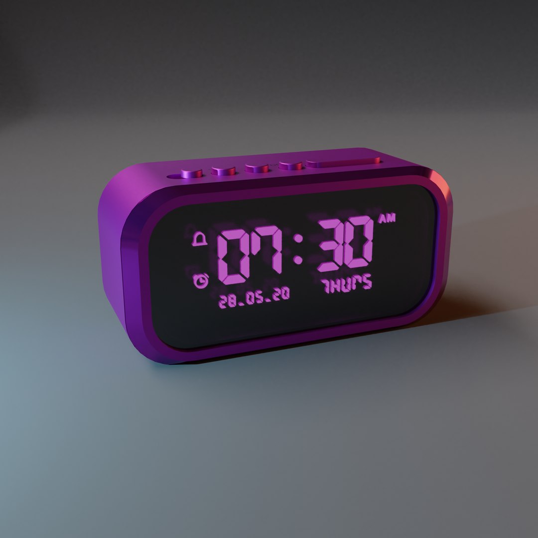 3D Digital Clock - TurboSquid 1556076
