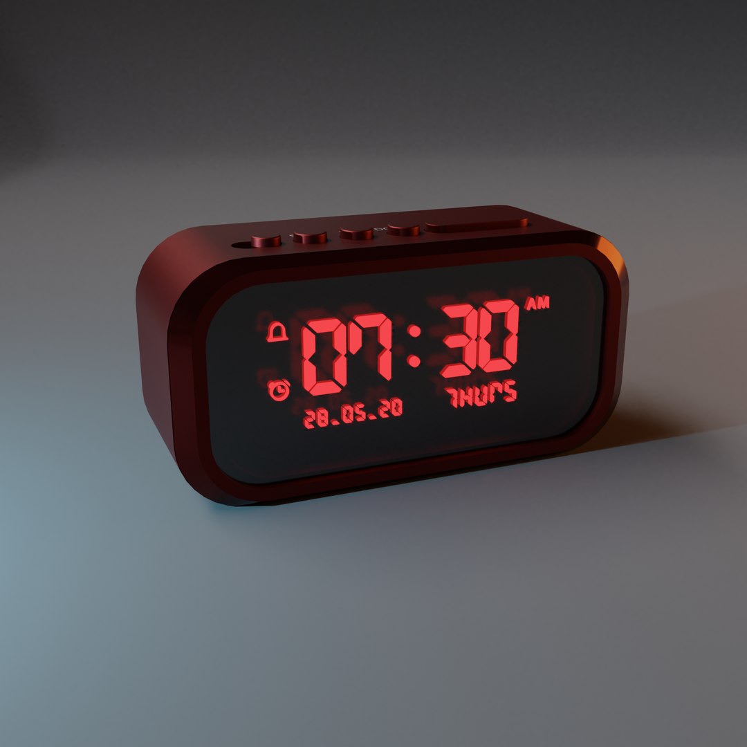 3D Digital Clock - TurboSquid 1556076
