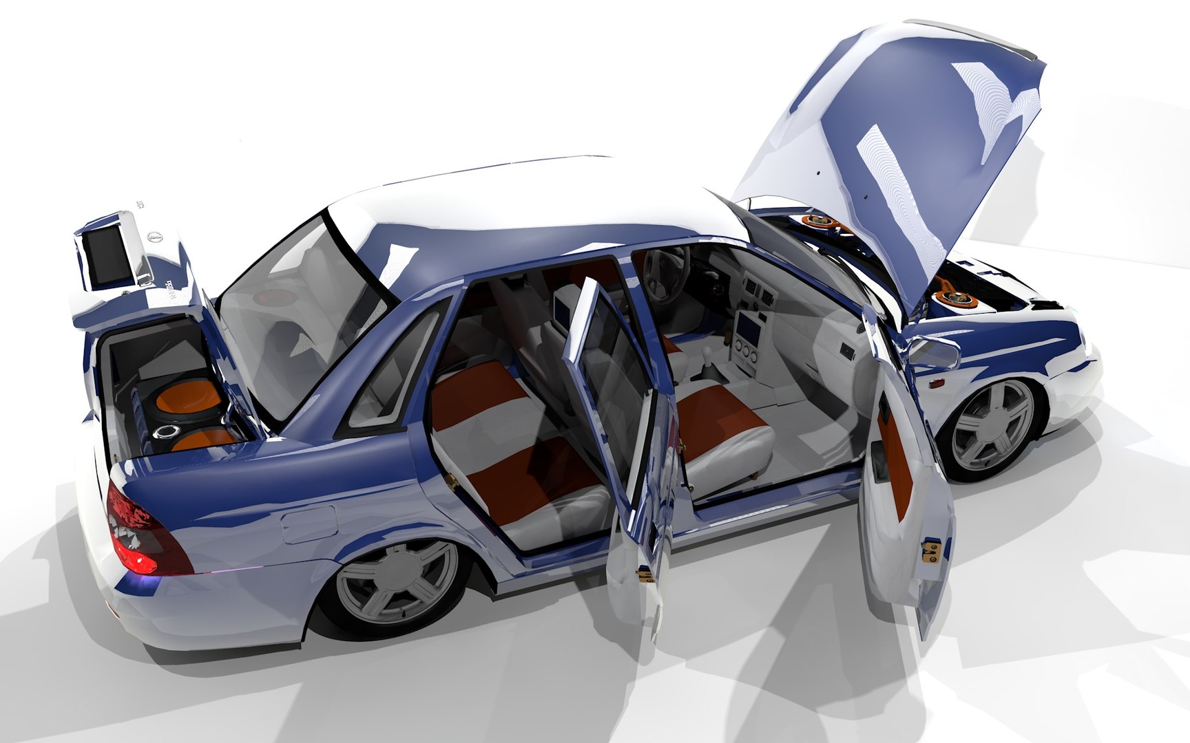 3d Model Of Lada Priora