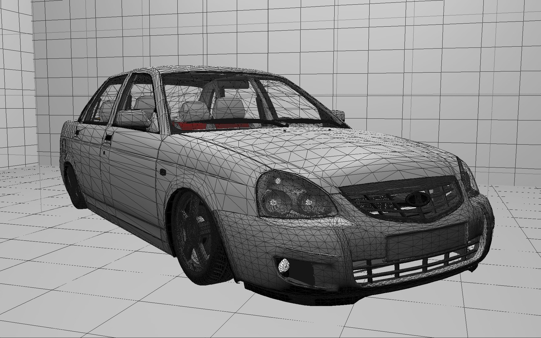 3d Model Of Lada Priora