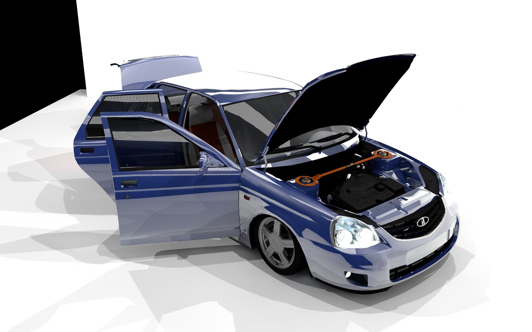 3d Model Of Lada Priora