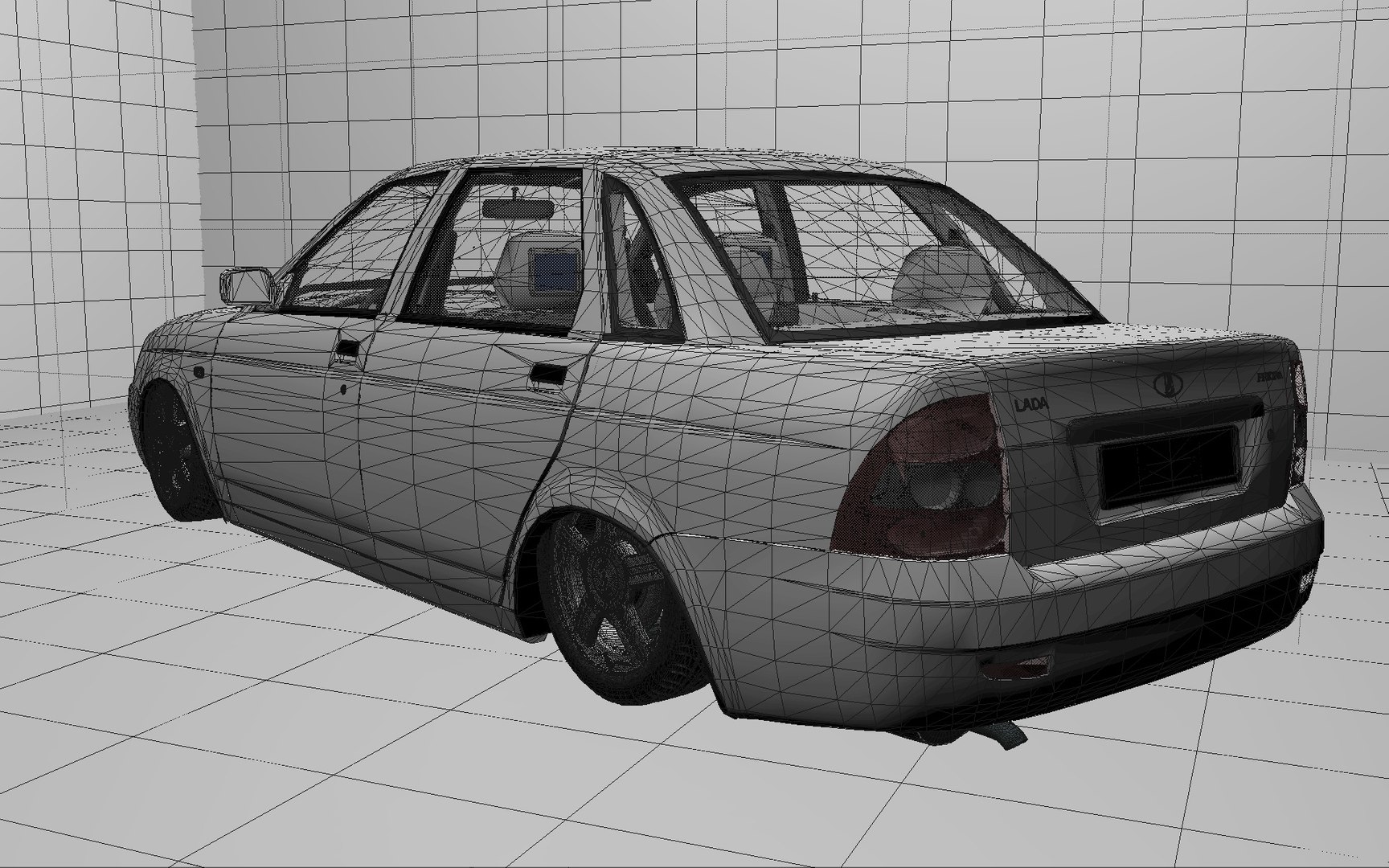 3d Model Of Lada Priora