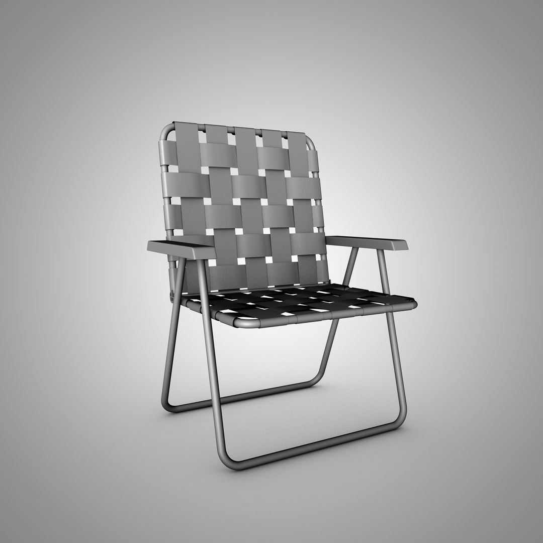 3d model folding chair