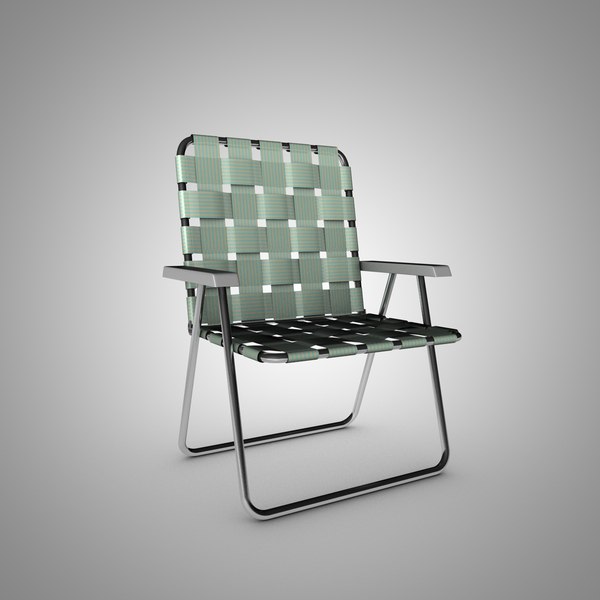 3d model realistic contemporary plastic folding chair