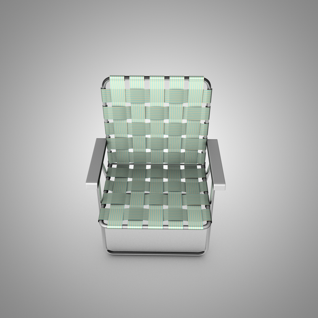 3d model folding chair