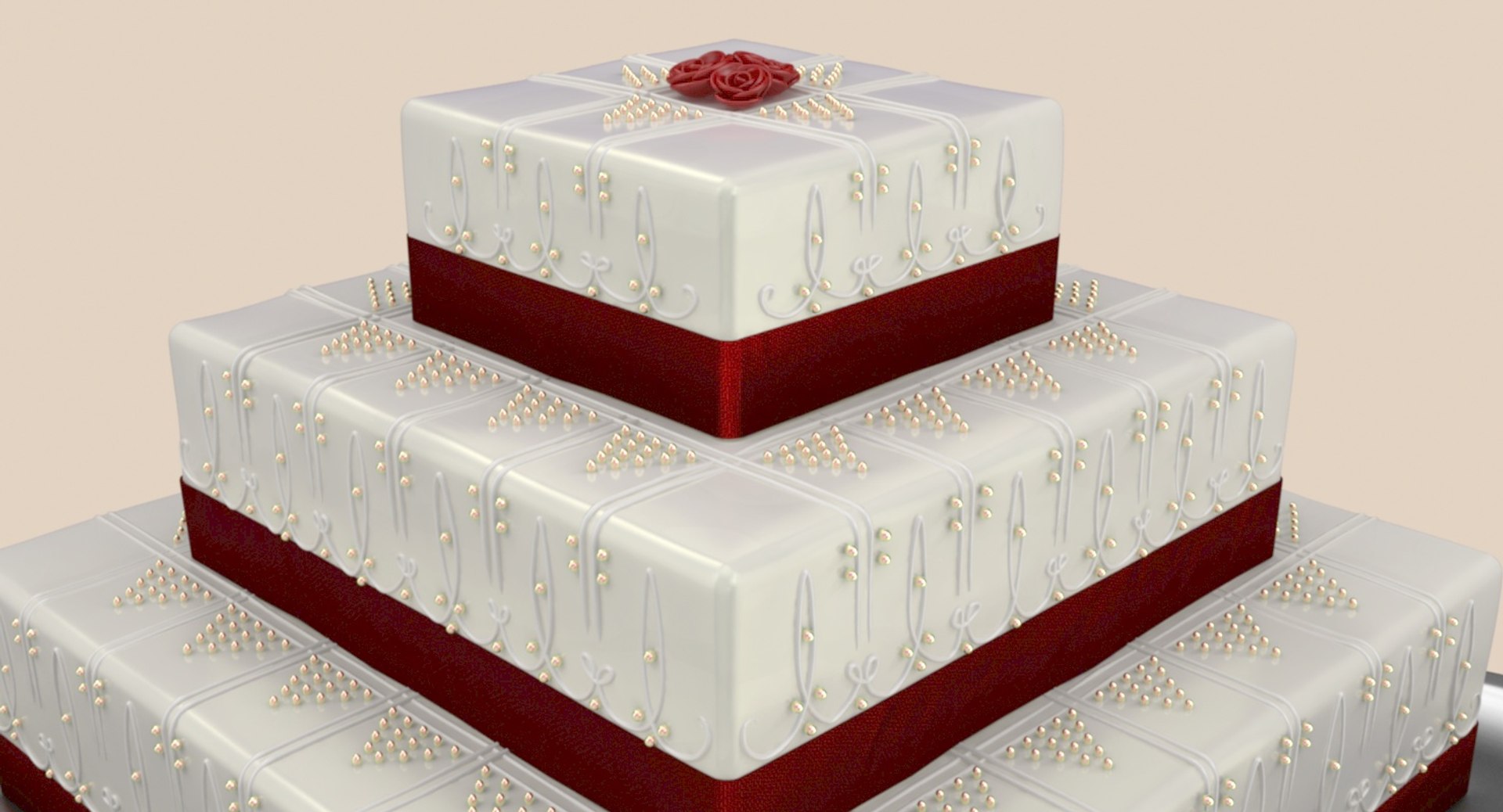 3d wedding cake model