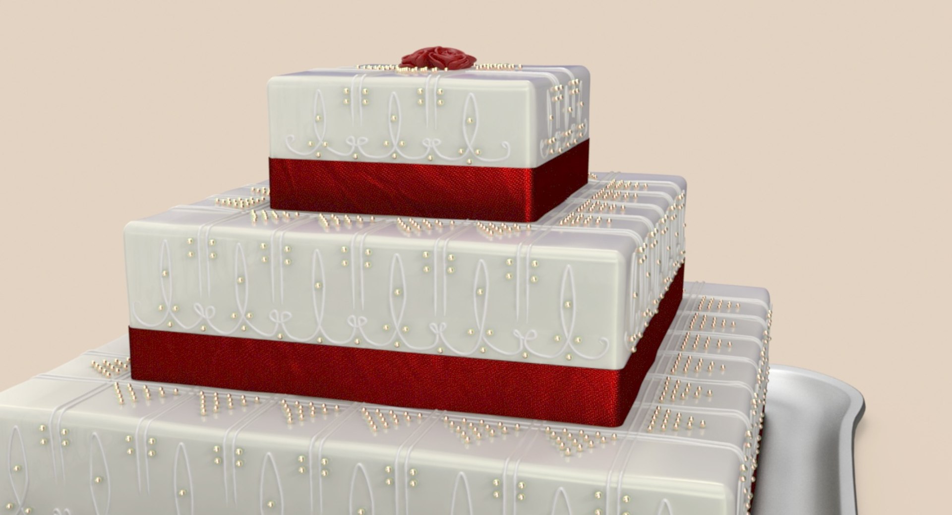 3d wedding cake model