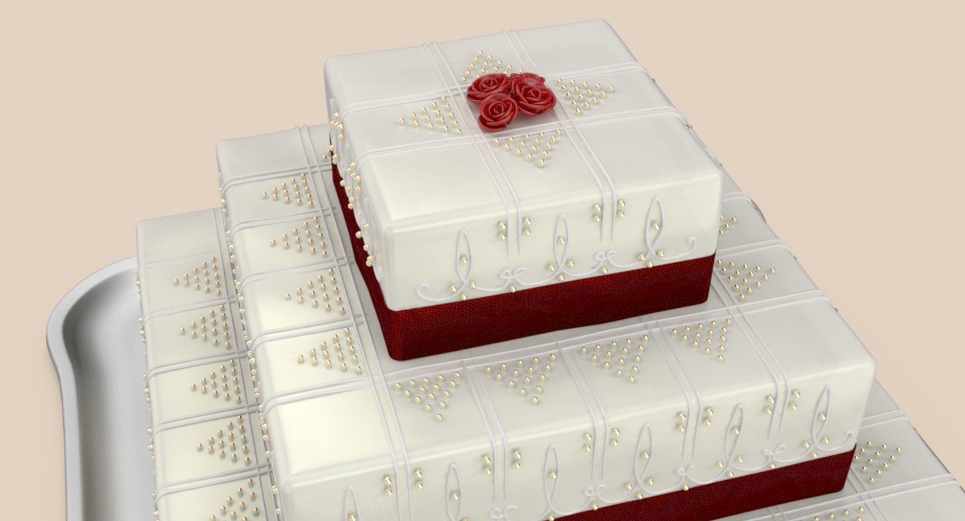 3d wedding cake model