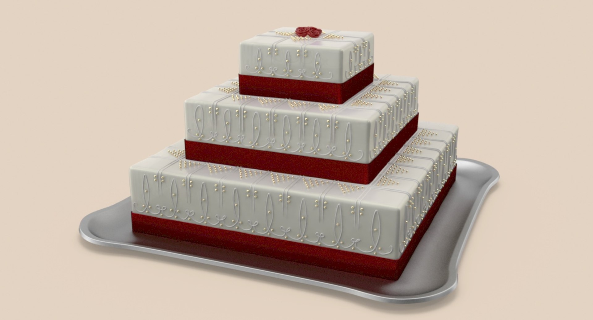 3d wedding cake model