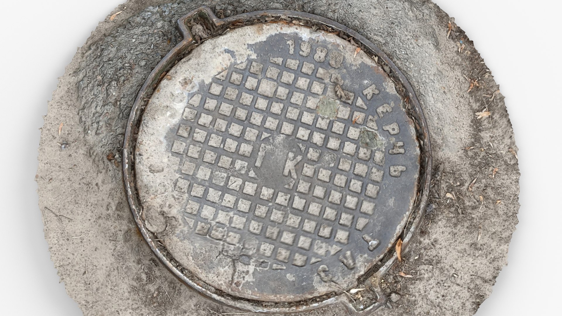 Photorealistic 3D Scan Of Manhole Hatch Cover Sewer Manhole 3D Model ...