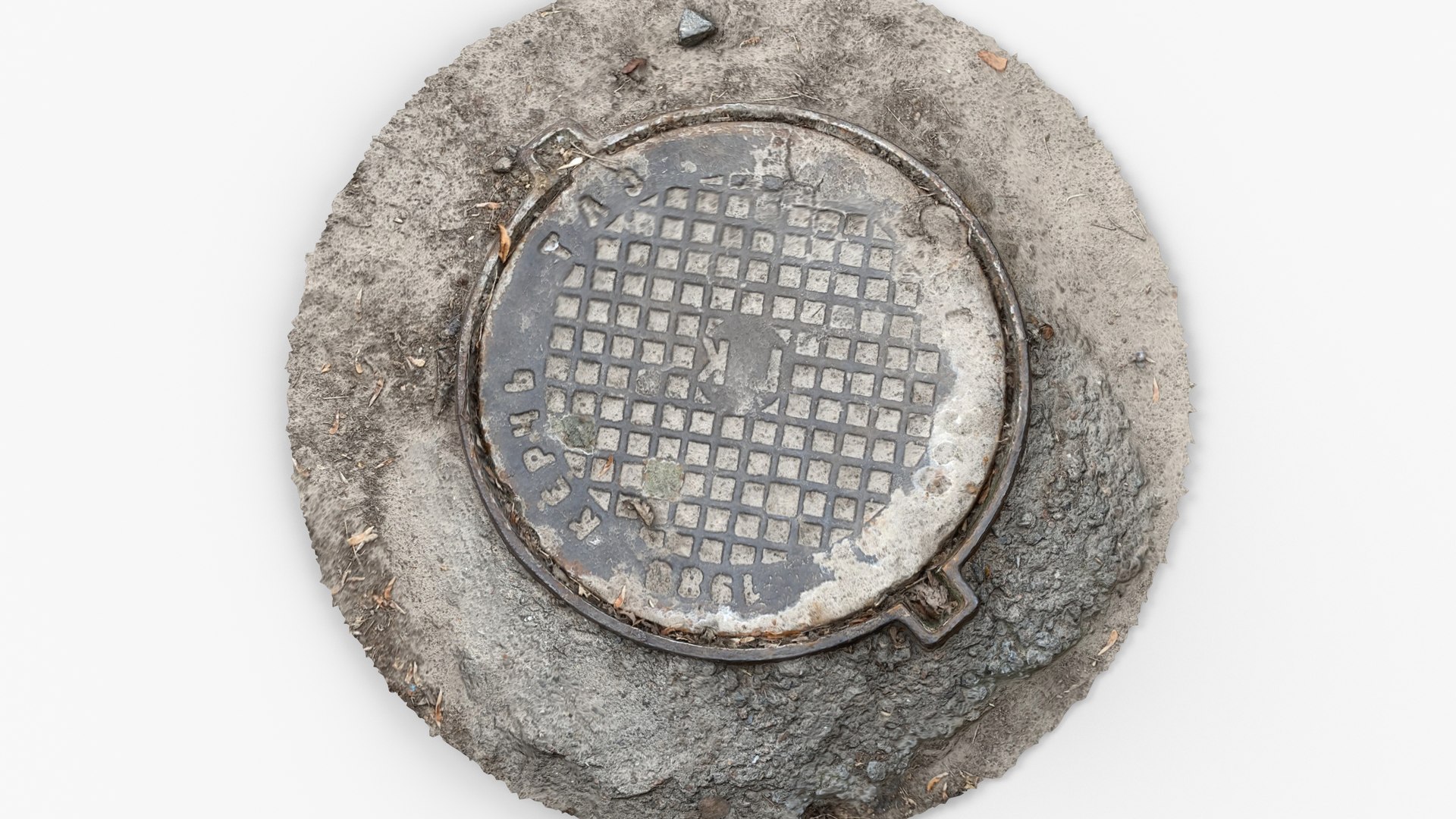 Photorealistic 3D Scan Of Manhole Hatch Cover Sewer Manhole 3D Model ...
