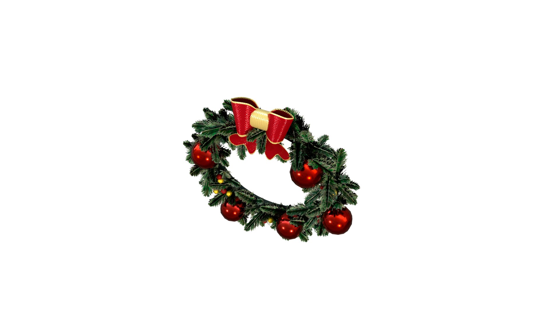 3D Low-poly Christmas Wreath - TurboSquid 2169546