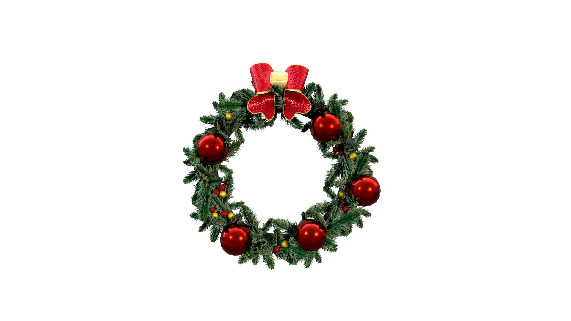 3D Low-poly Christmas Wreath - TurboSquid 2169546