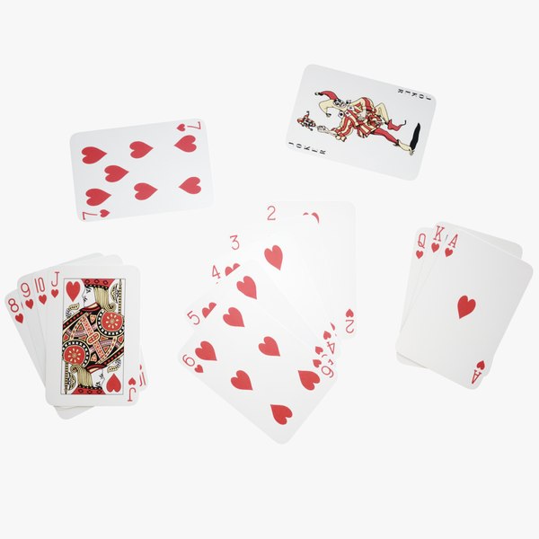3d model of playing card