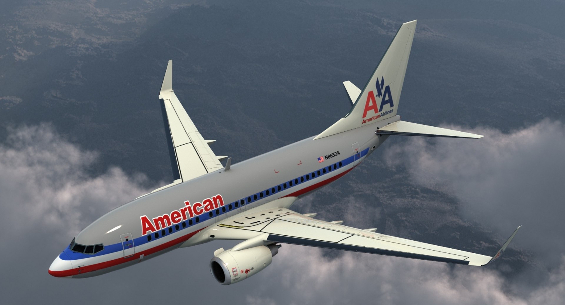 Boeing 737-600 interior american airlines 3D model - TurboSquid 1171950